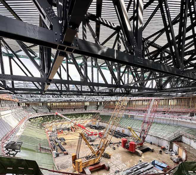 SAP Garden Olympiapark Baustellenbesuch